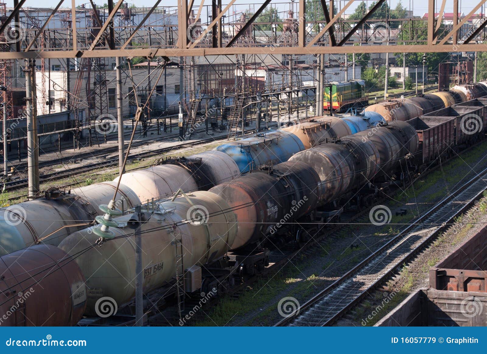 Multi-colored Railway Tanks Stock Image - Image of cistern, liquid ...