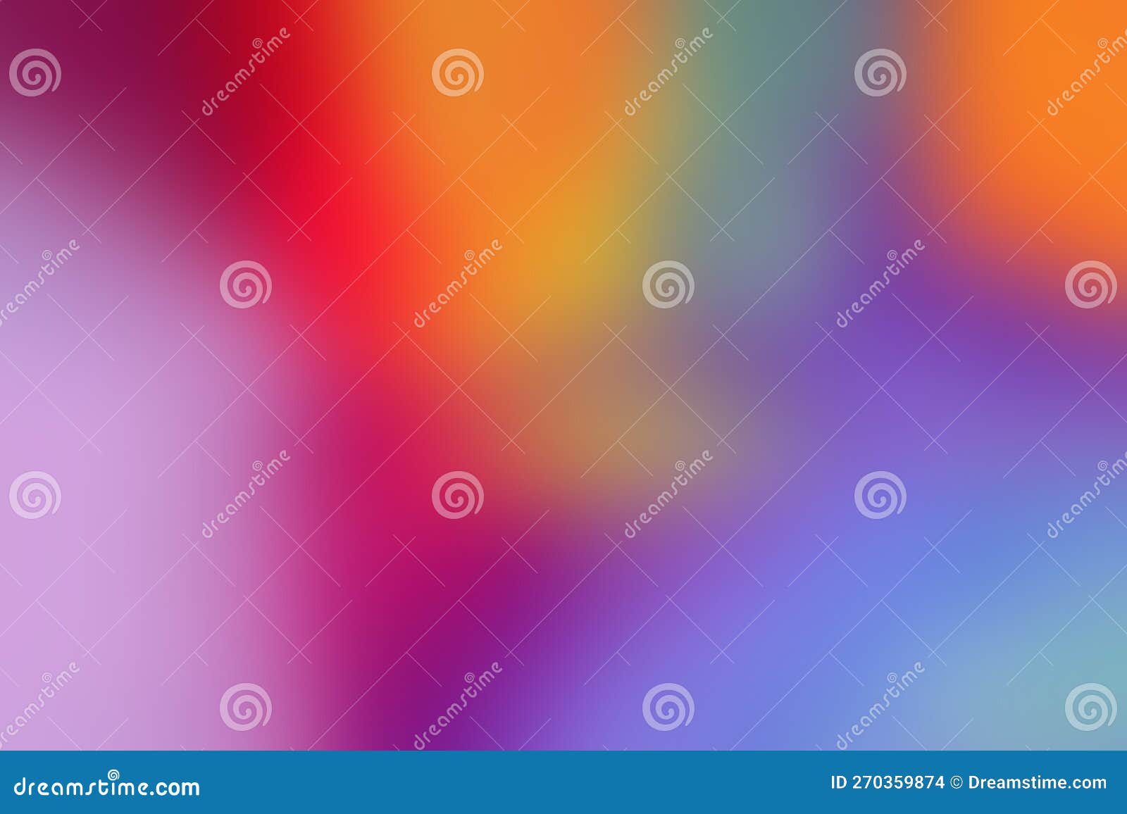 Multi-colored Rainbow Gradient Background. Various Bright Blurry Spots ...