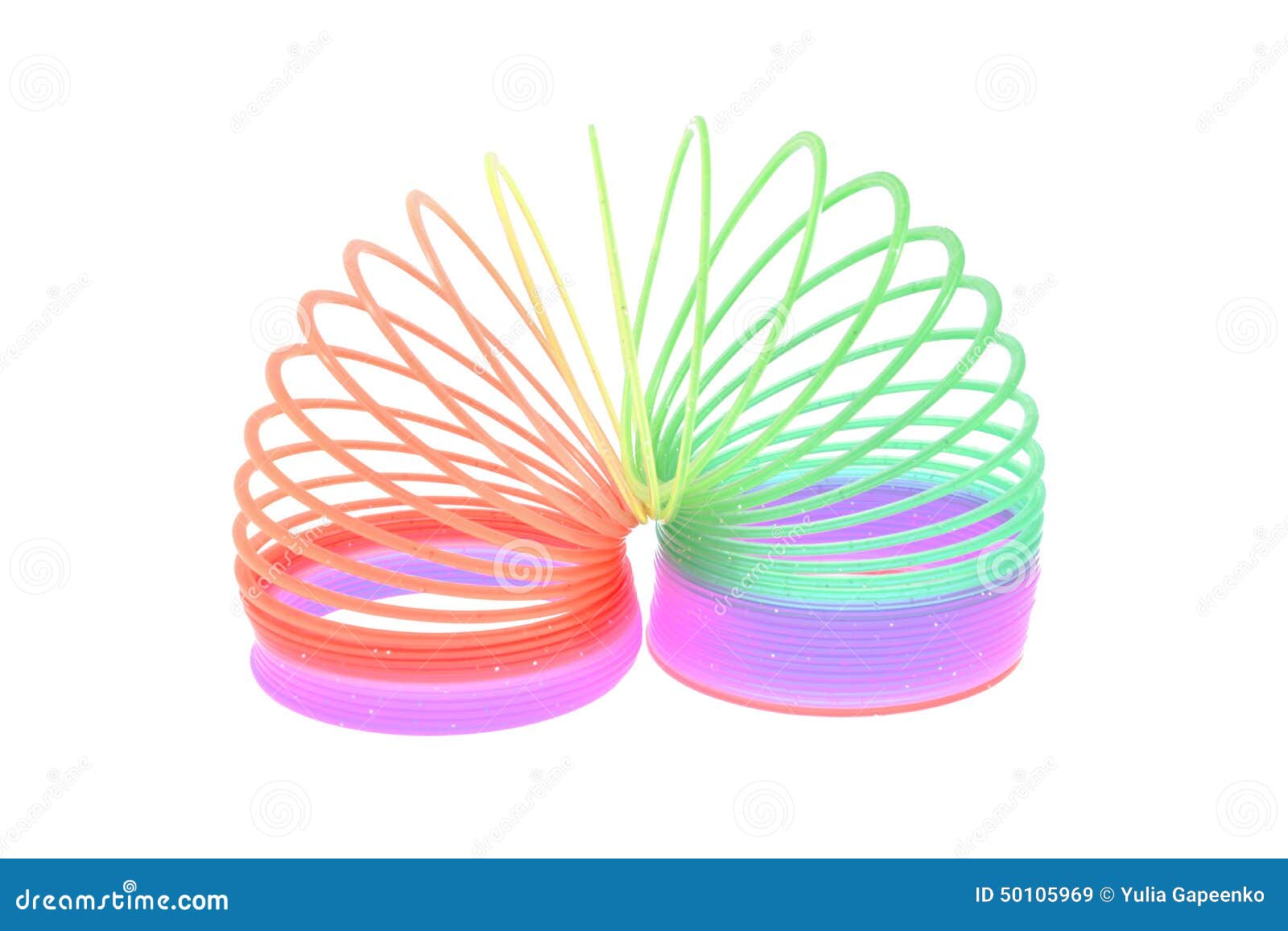 Multi-Colored Rainbow Spring Toy Isolated Editorial Stock Image - Image ...