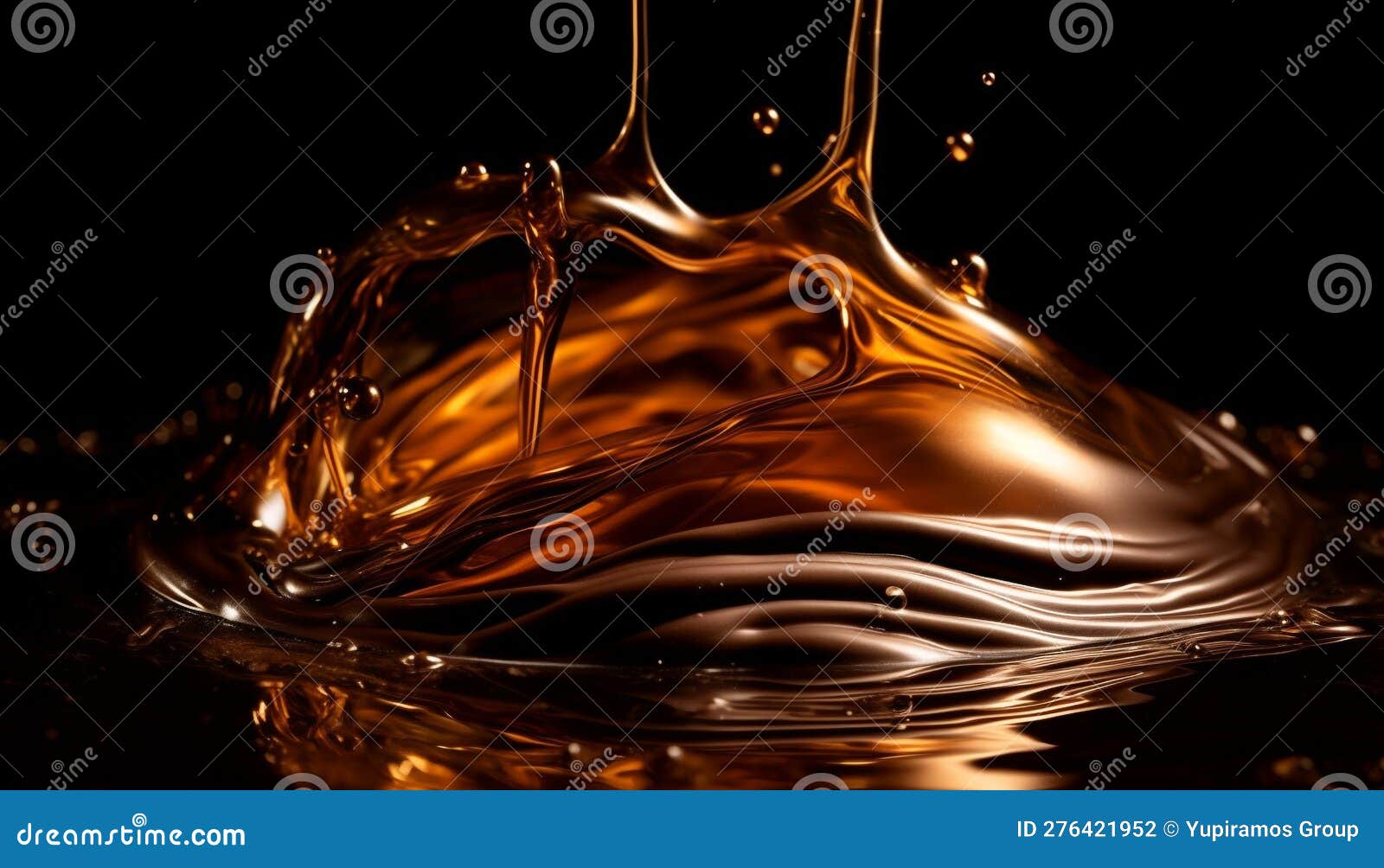 Multi Colored Raindrop Falling, Creating Abstract Wave Pattern ...