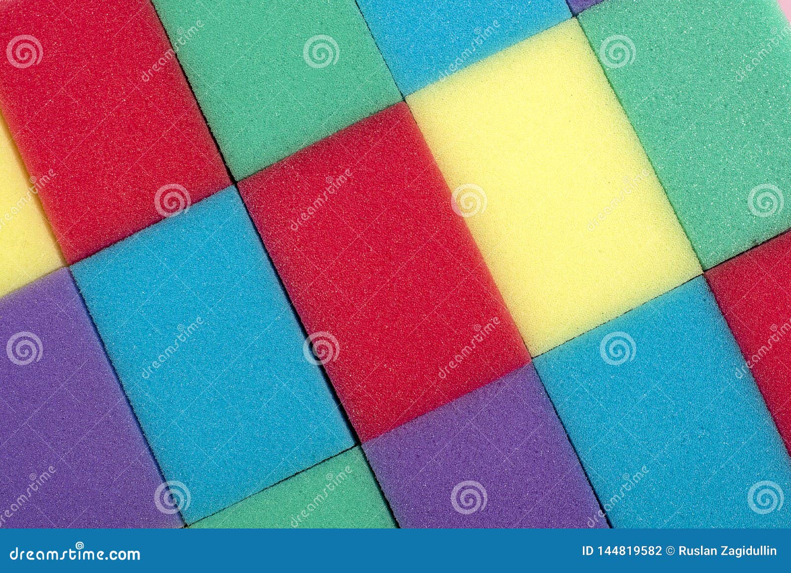 Multi-colored Rectangular Sponges for Washing Dishes Stock Photo ...