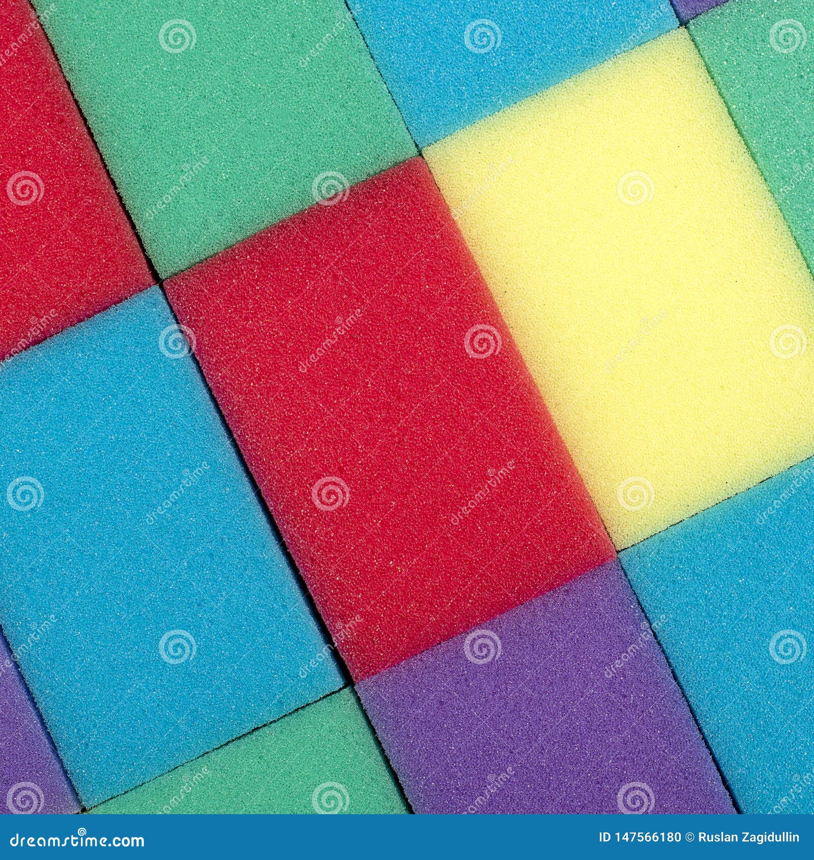 Multi-colored Rectangular Sponges for Washing Dishes Stock Photo ...