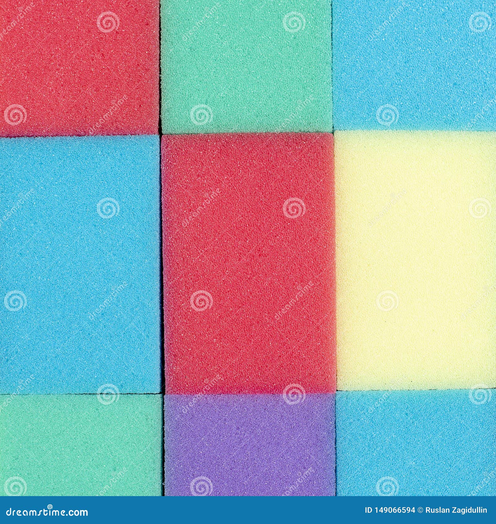 Multi-colored Rectangular Sponges for Washing Dishes Stock Photo ...