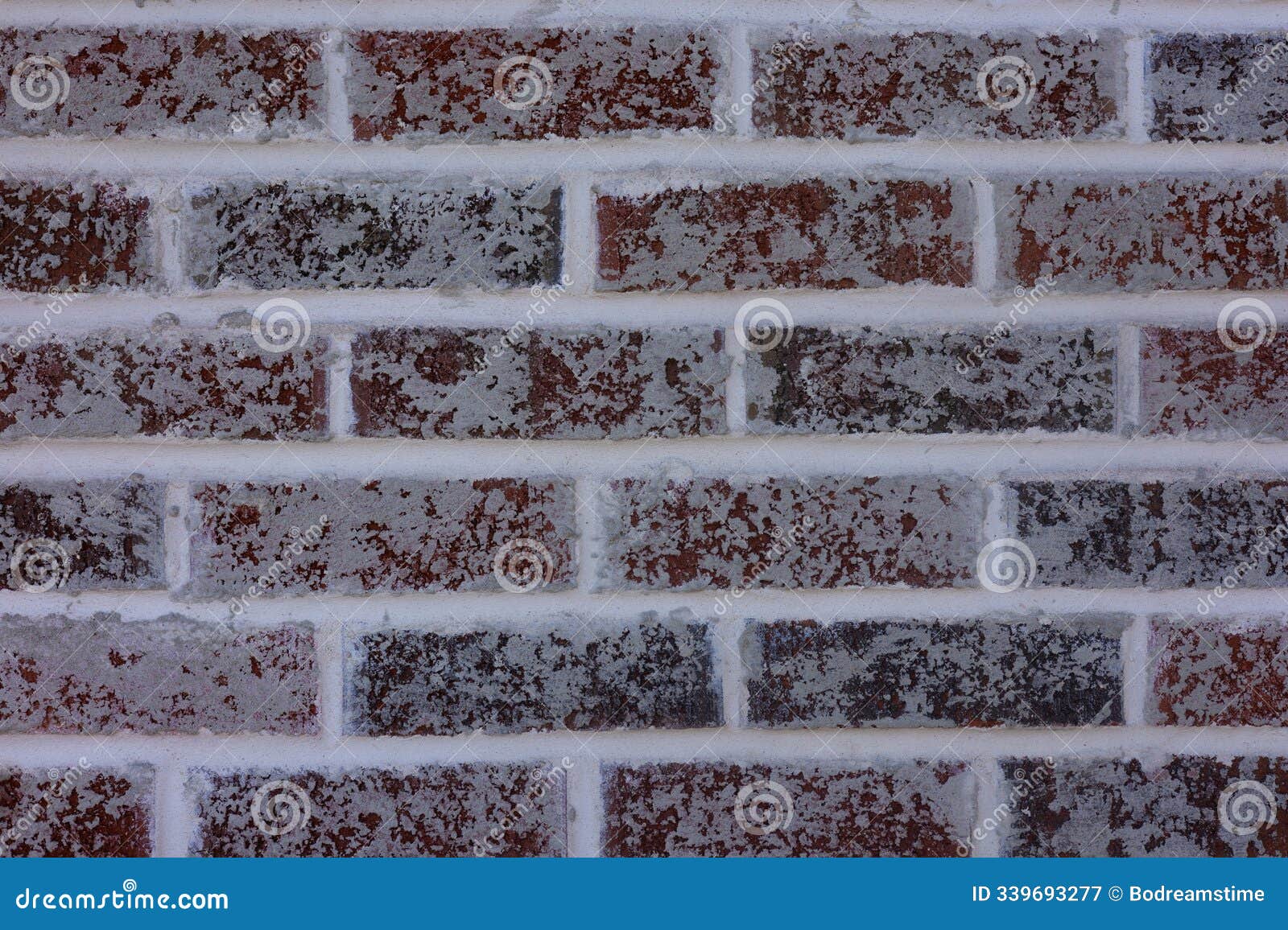 Multi Colored Red Brick Background with Texture and White Cement ...