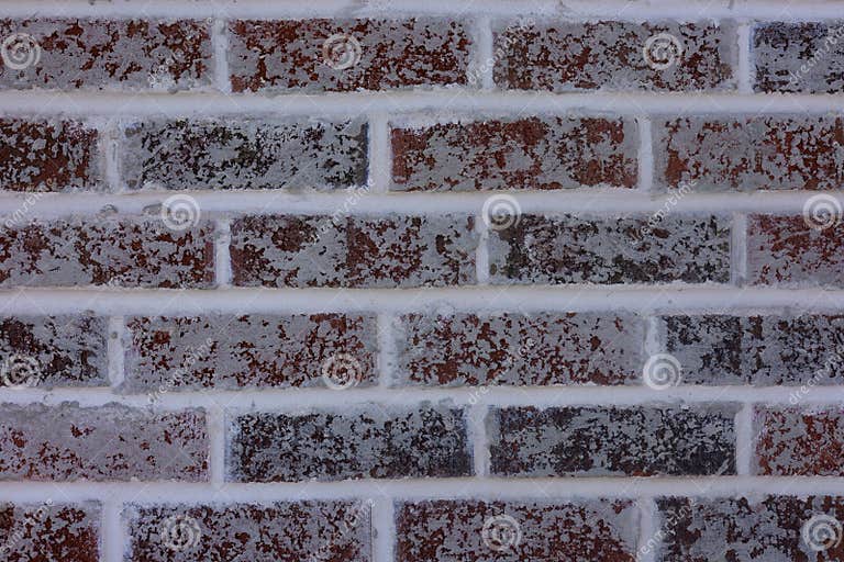 Multi Colored Red Brick Background with Texture and White Cement ...