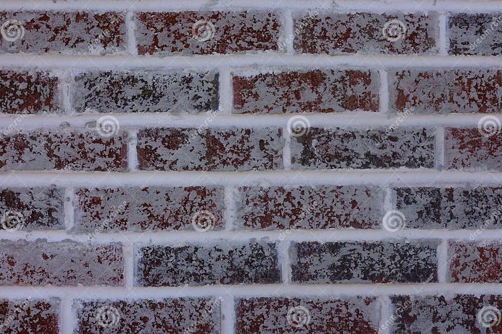 Multi Colored Red Brick Background with Texture and White Cement ...
