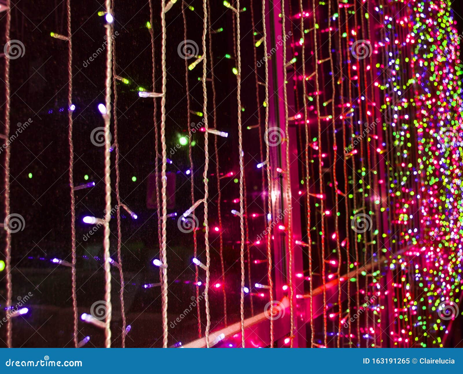 Multi-colored and Red Led Lights on the Building during the Holiday ...