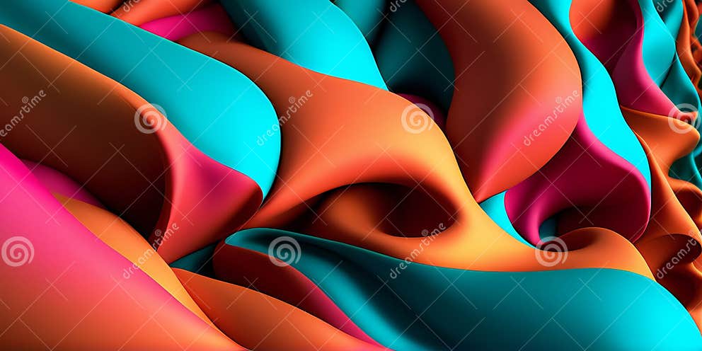 Multi Colored Ribbons for Background Stock Illustration - Illustration ...