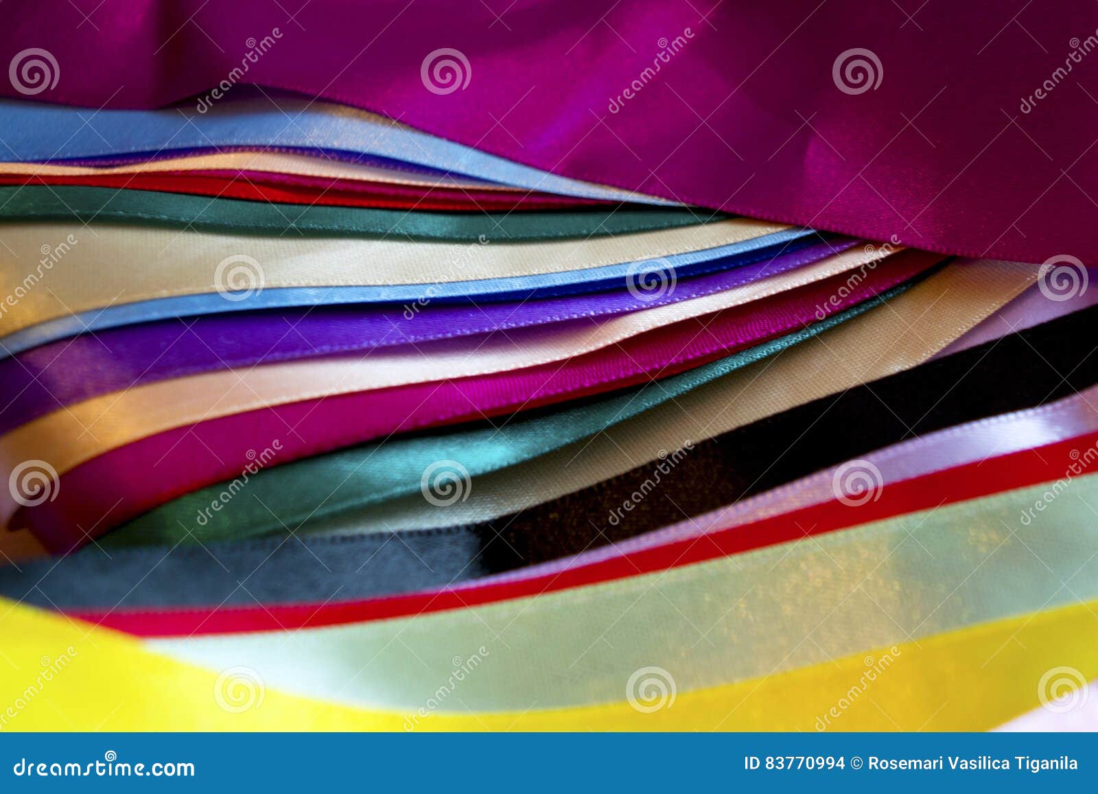 Multi colored ribbons stock photo. Image of blue, orange - 83770994