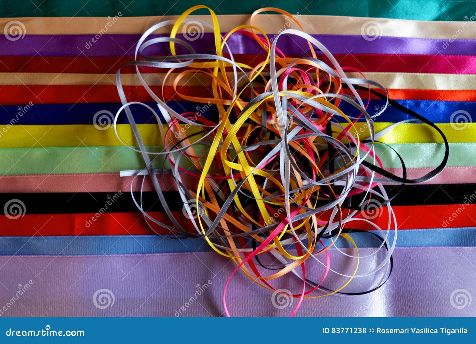 Multi colored ribbons stock photo. Image of black, mixture - 83771238