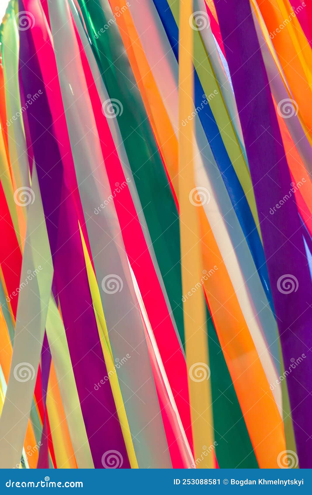 Multi Colored Ribbons in the Nature Abstract Pastel Colorful Creative ...