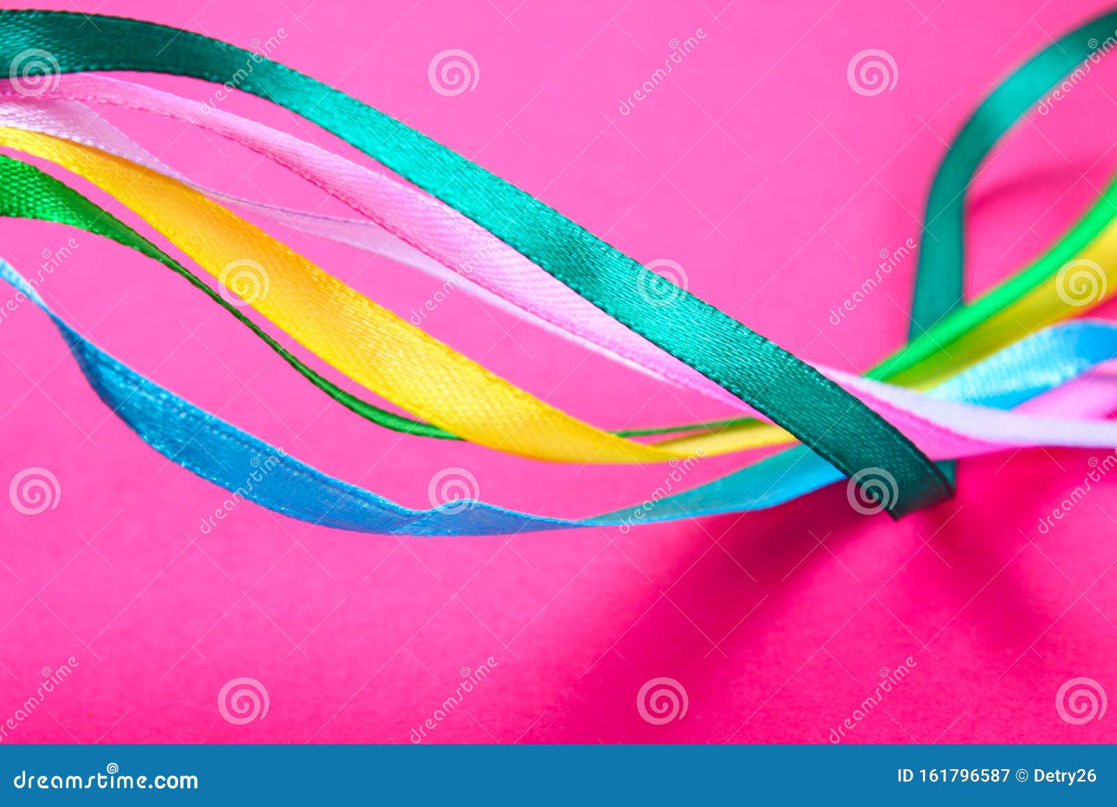 Multi-colored Ribbons for Sewing and Needlework from Fabric Stock Image ...