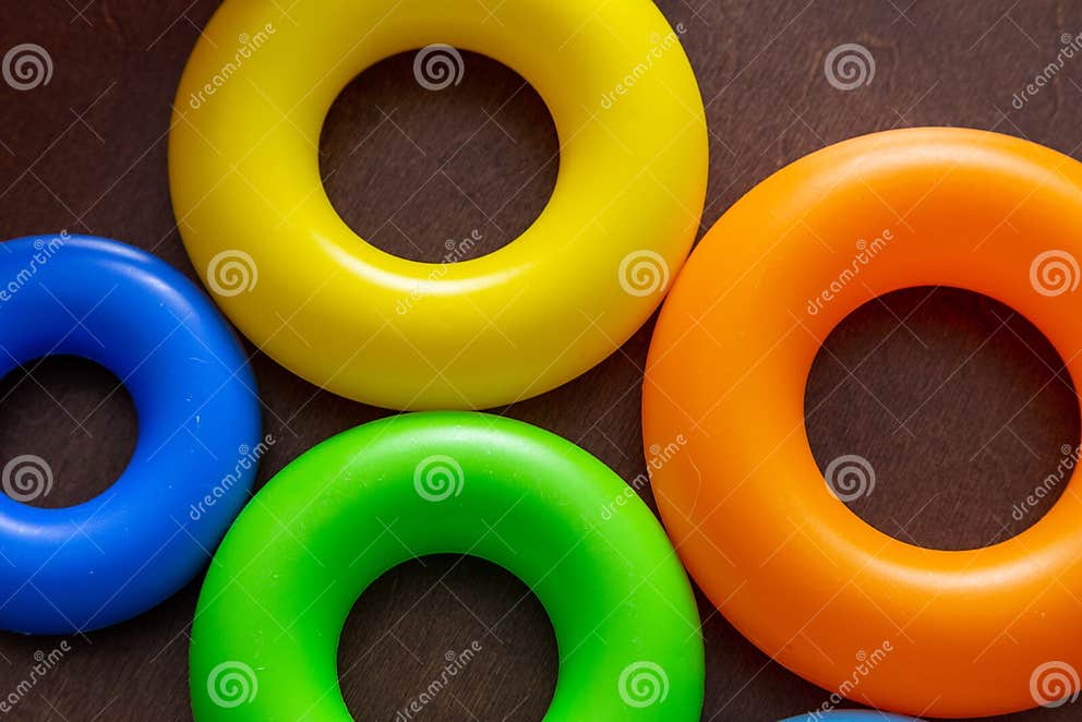 Multi-colored rings wow stock image. Image of pipe, rings - 212156489