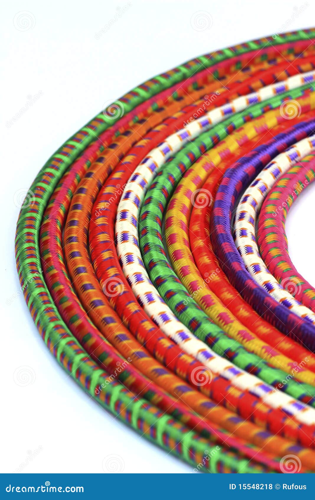 Multi-colored Rock Climbing Ropes In Bundles Picture. Image: 15548218