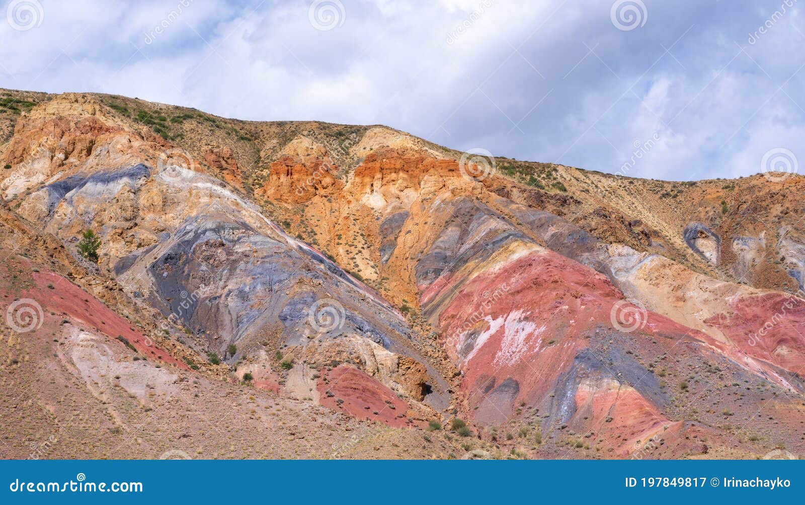 Multi-colored Mars Rock Layers with Iron Oxide Stock Image - Image of ...