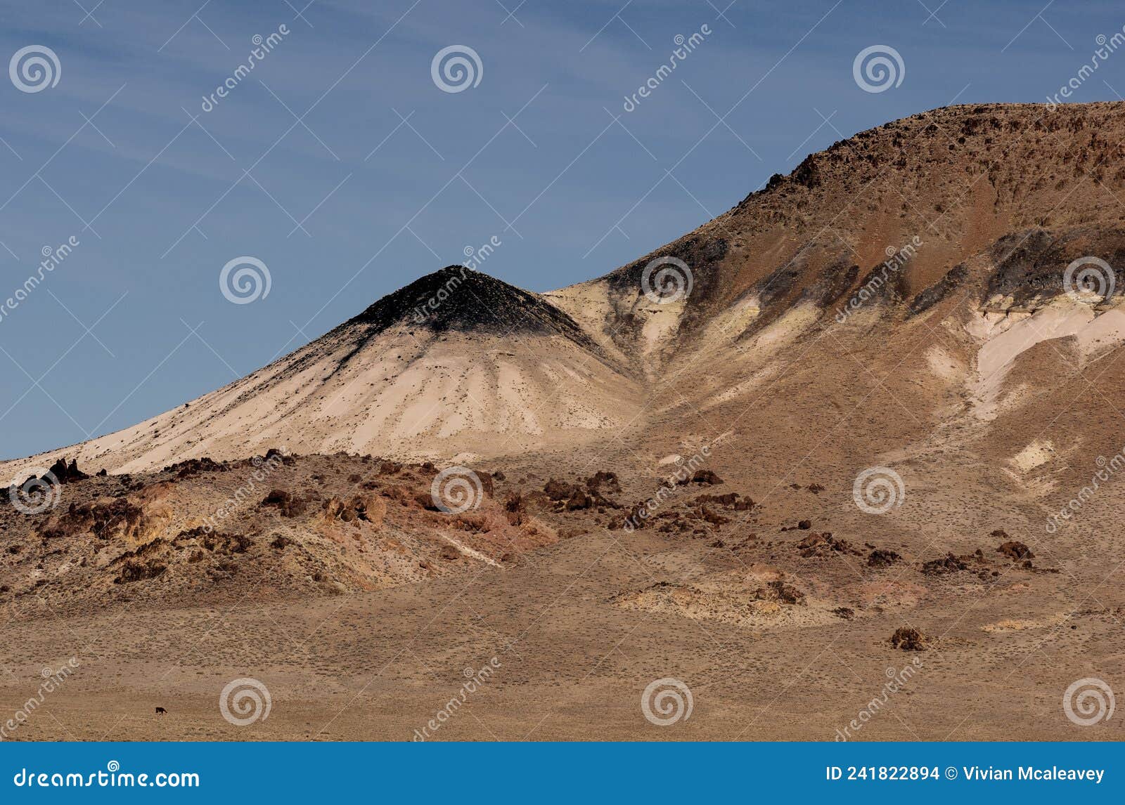Multi-colored rock layers stock photo. Image of mountains - 241822894