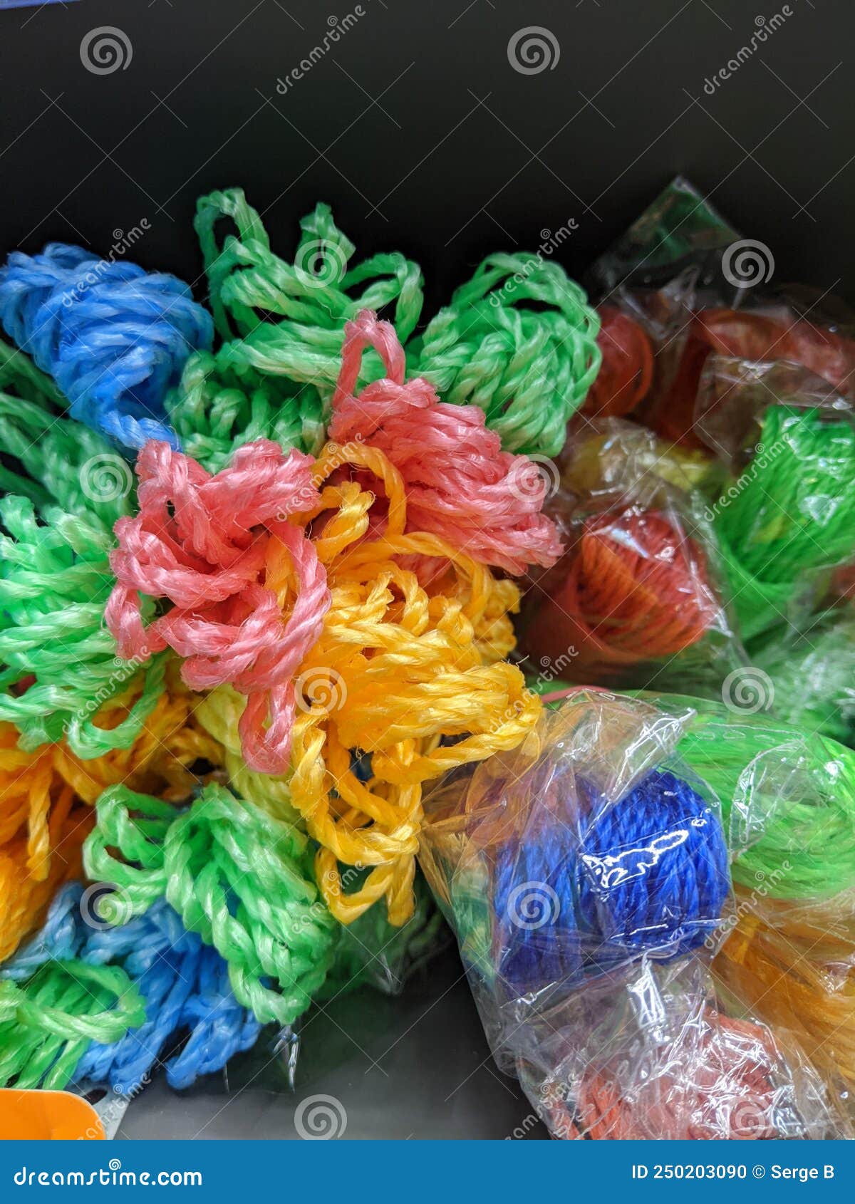 Multi-colored Ropes for the Household Stock Photo - Image of textile ...
