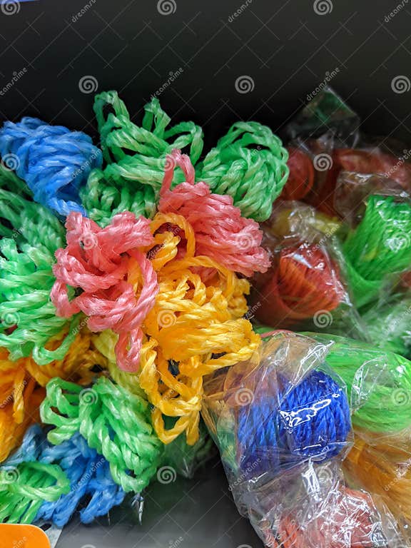 Multi-colored Ropes for the Household Stock Photo - Image of textile ...