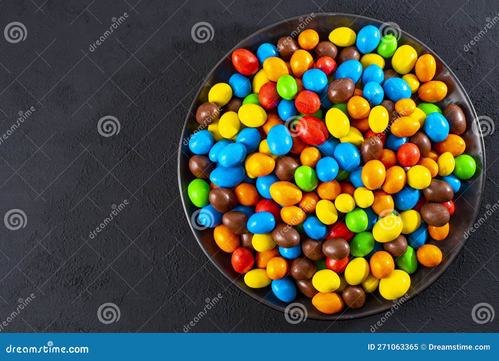 Multi-colored Round Candies in Colored Glaze in Large Quantities Stock ...