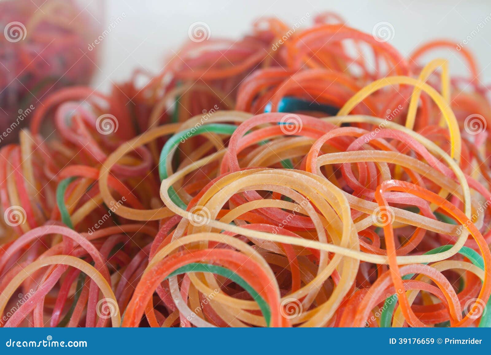 Multi-colored rubber stock image. Image of band, circle - 39176659