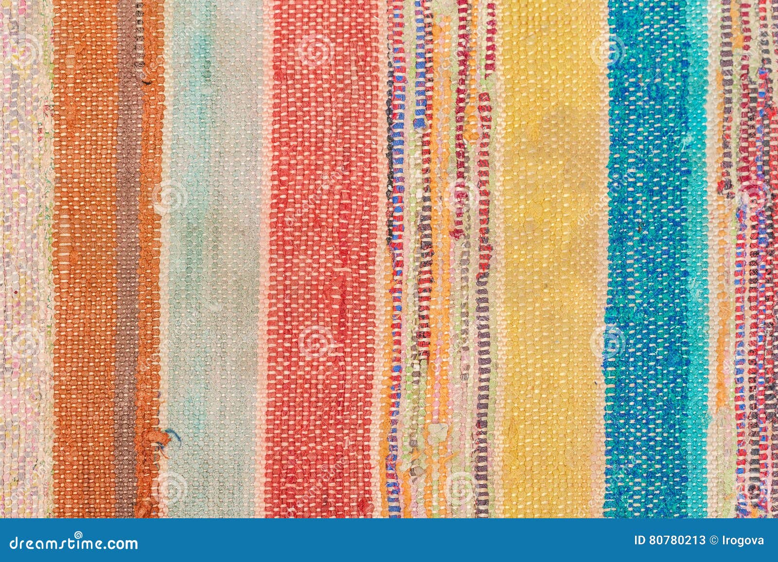 Multi Colored rustic rug stock image. Image of cotton - 80780213