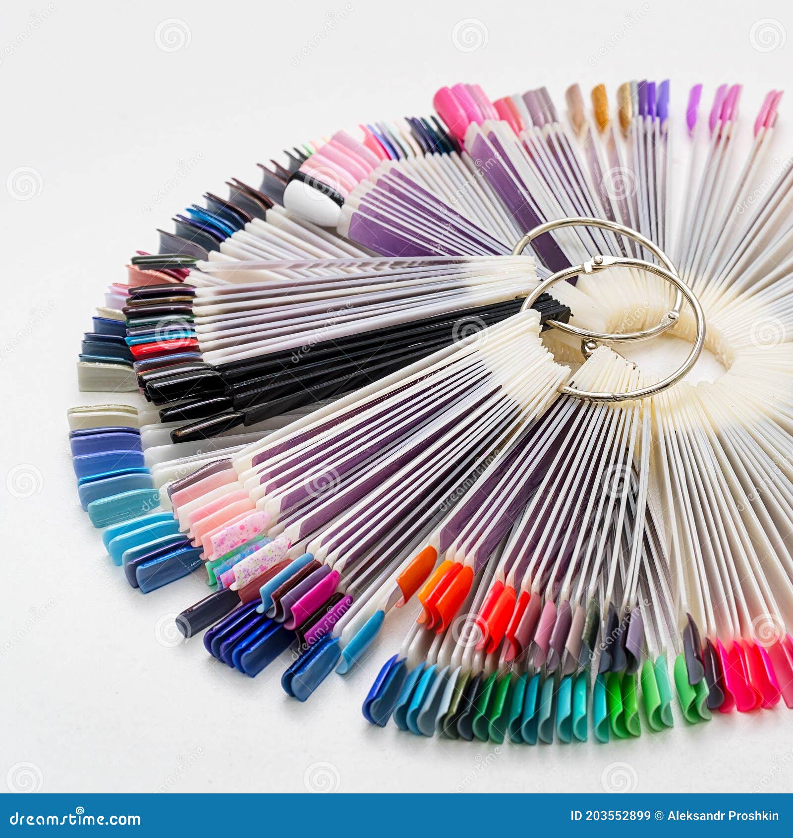 Multi-colored Samples of Nail Tips for Nail Design on Light Background ...