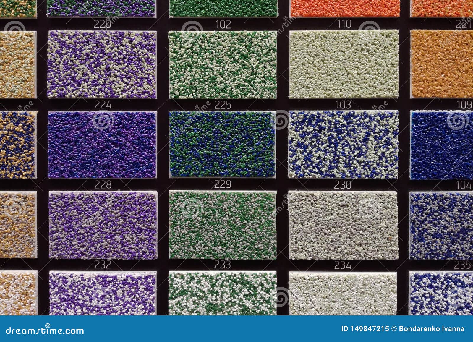 Multi-colored Samples of Plasterboard for Interior Decoration in the ...