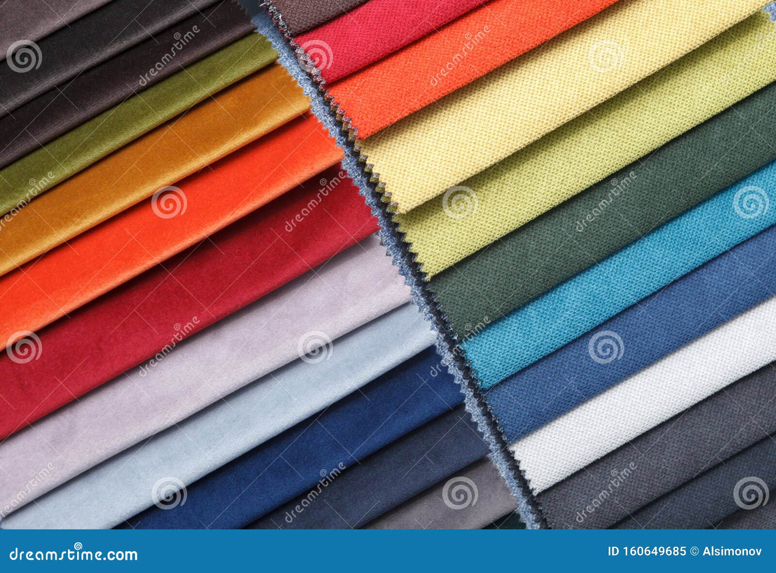 Multi-colored Samples of Upholstery Fabric for Sofas and Chairs Close ...