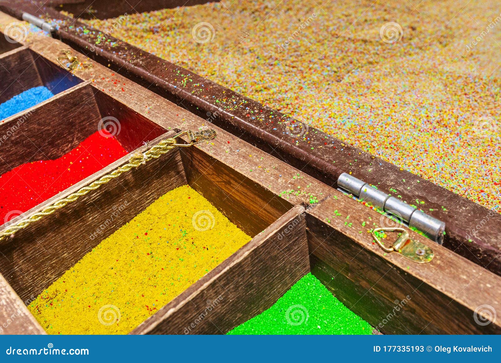 Multi-colored Sand for Creativity and Creating Paintings Stock Image ...