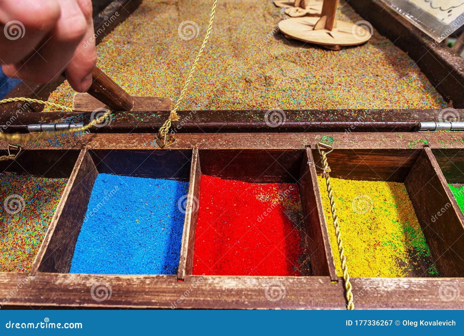Multi-colored Sand for Creativity and Creating Paintings Stock Image ...