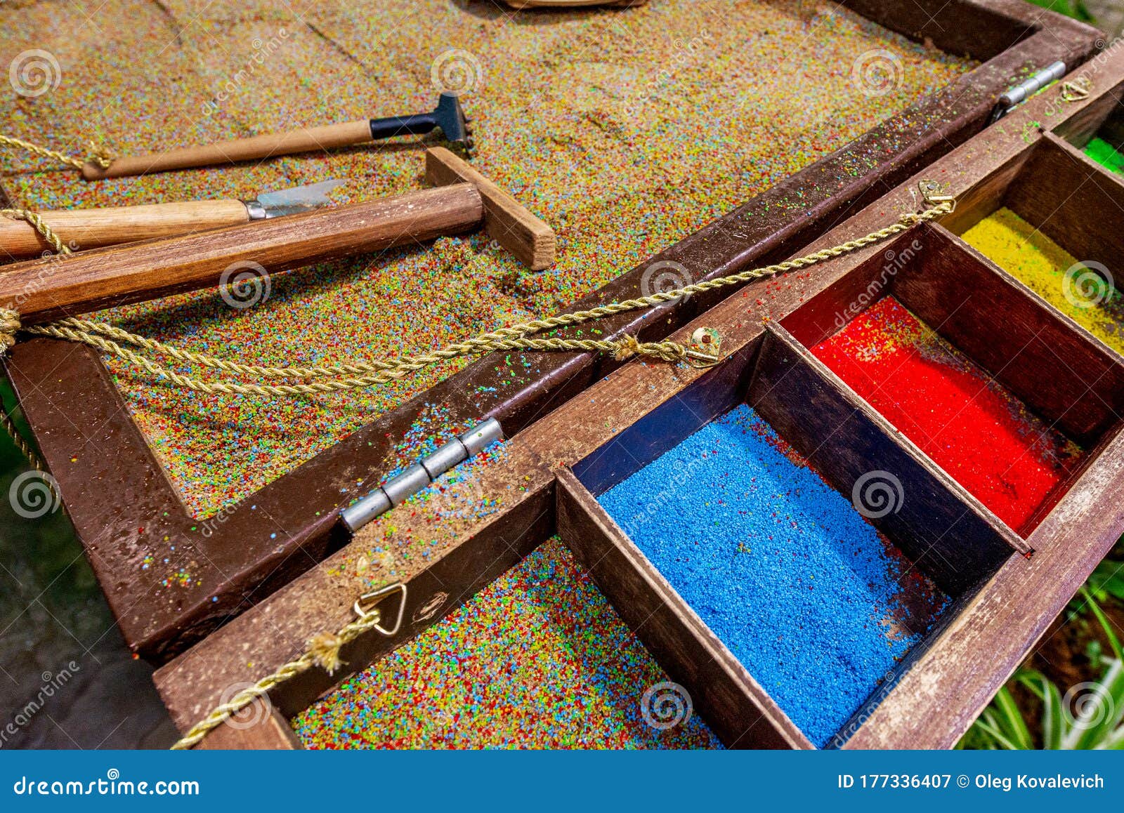 Multi-colored Sand for Creativity and Creating Paintings Stock Image ...