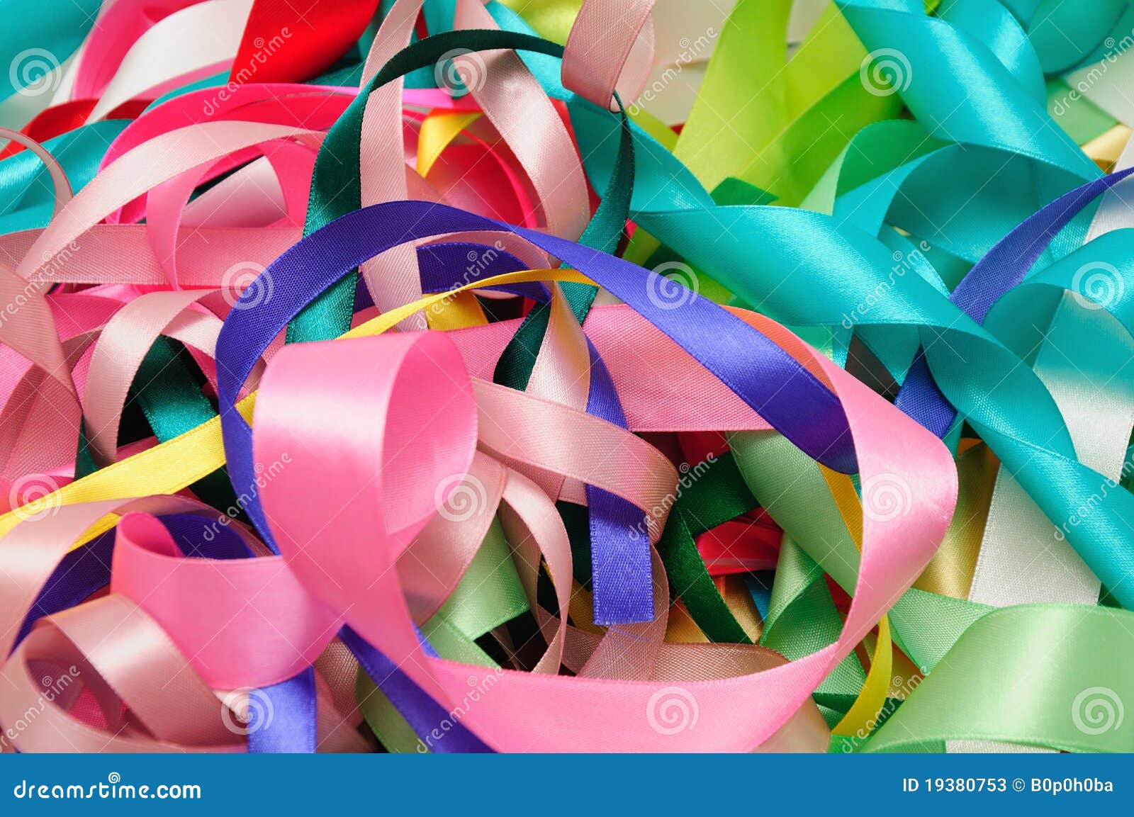 Multi-colored Satin Ribbons Stock Image - Image of fragment, needlework ...