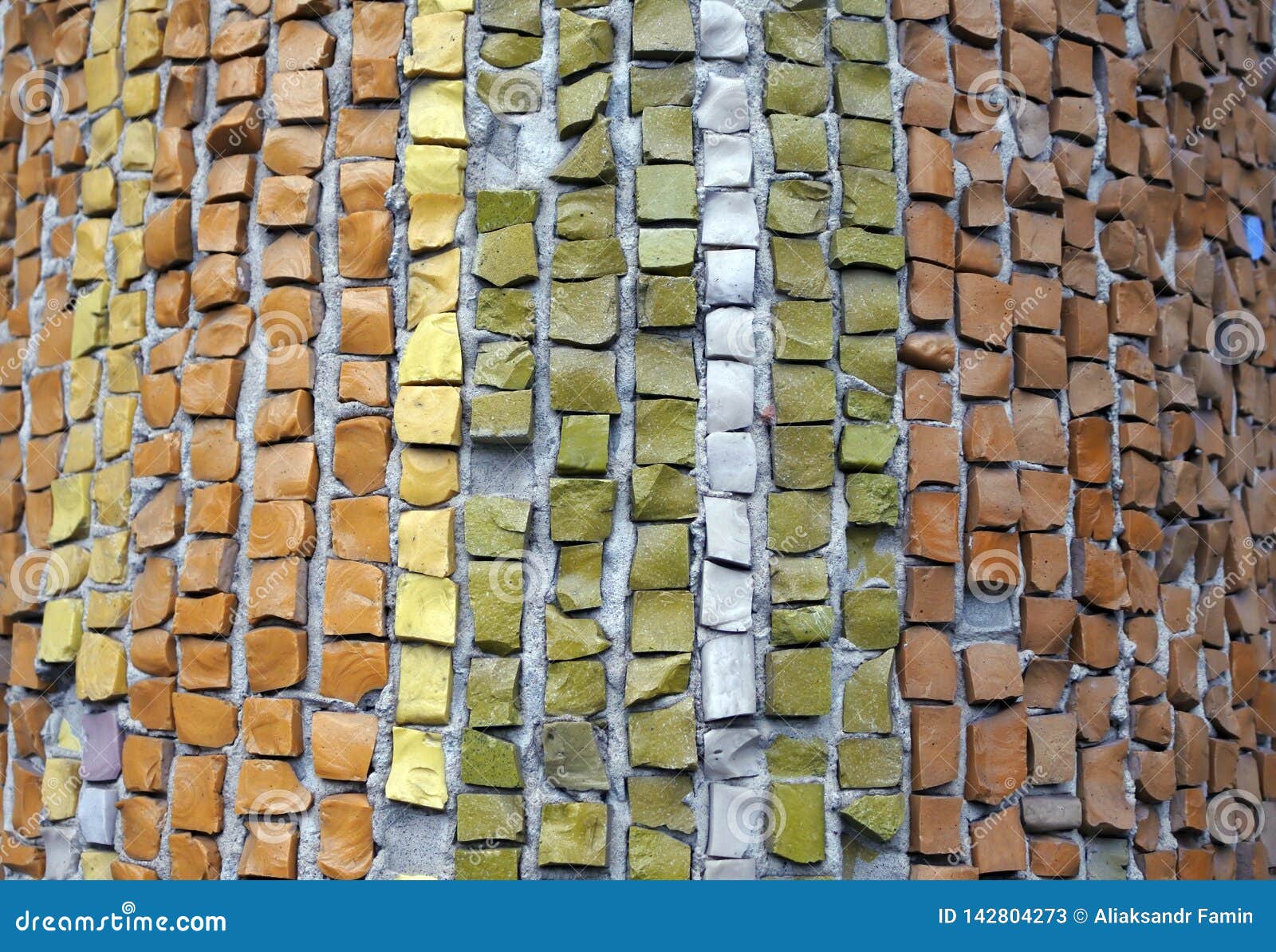 Multi-colored Segments. Element of the Old Mosaic Stock Image - Image ...