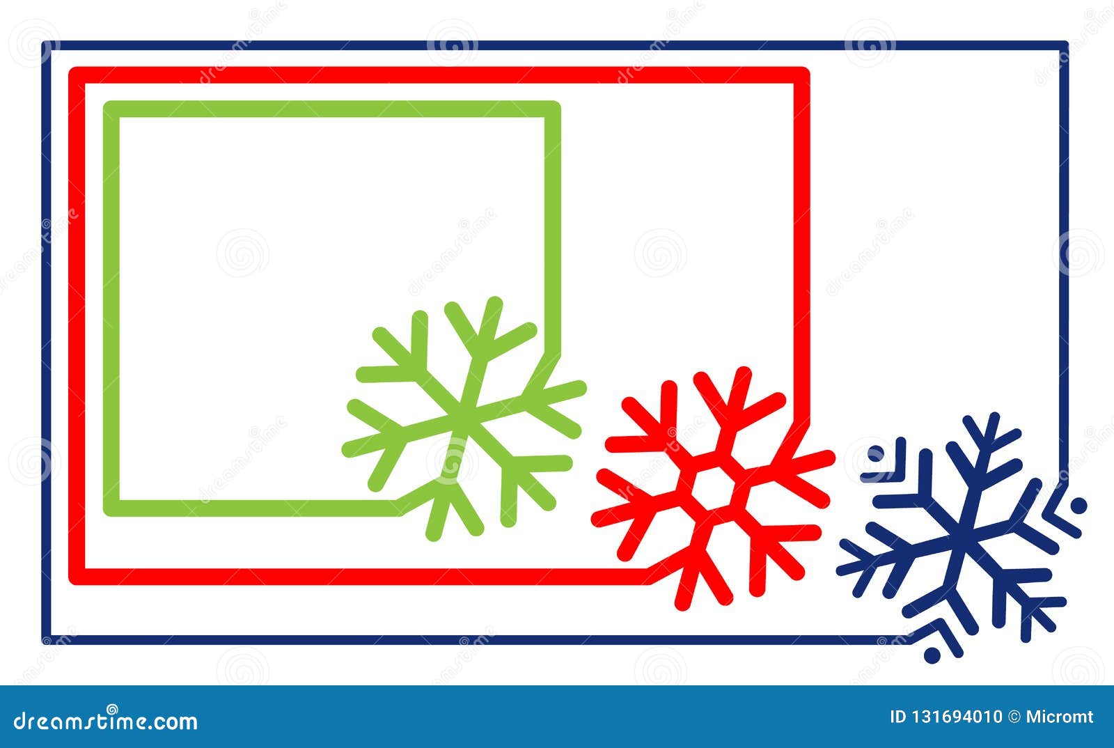 Snow Flake Corner Border Stock Illustrations – 192 Snow Flake Corner ...