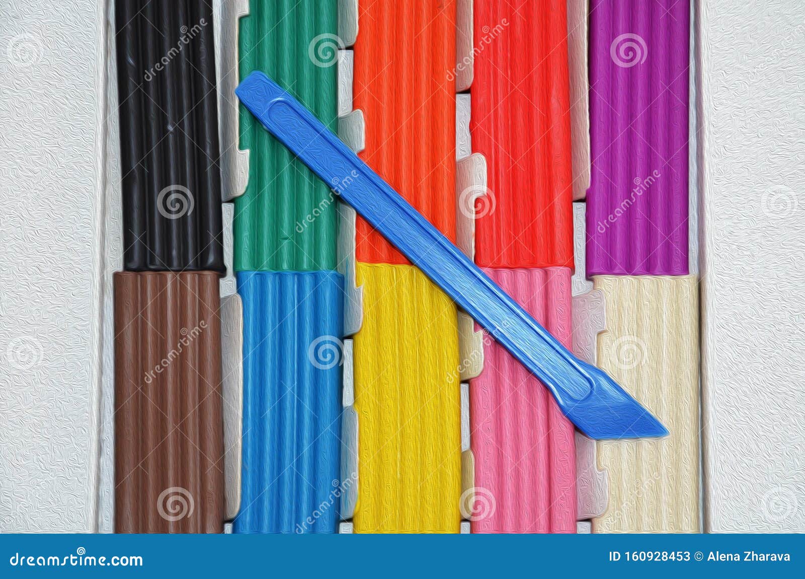 Multi-colored Set of Plasticine Stock Image - Image of development ...