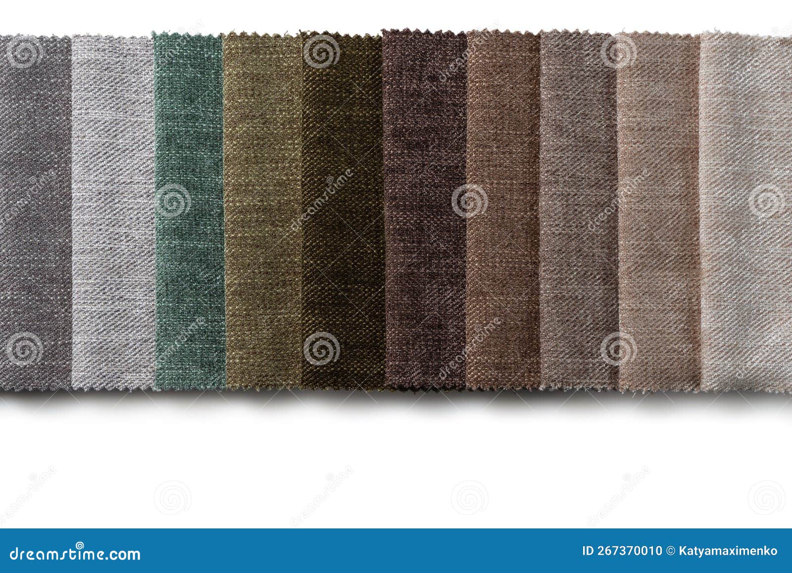 Multi Colored Set of Upholstery Fabric Samples for Selection ...