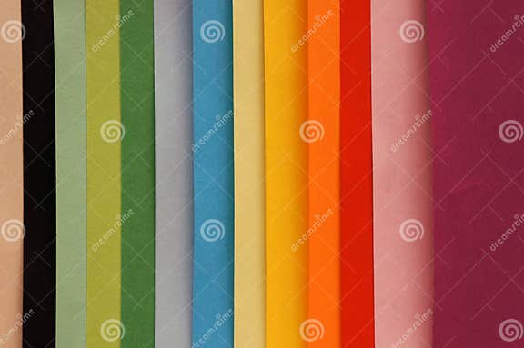 A Stack of Colored Paper Sheet. Stock Photo - Image of frame ...