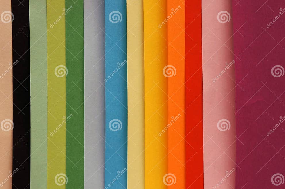A Stack of Colored Paper Sheet. Stock Photo - Image of frame ...