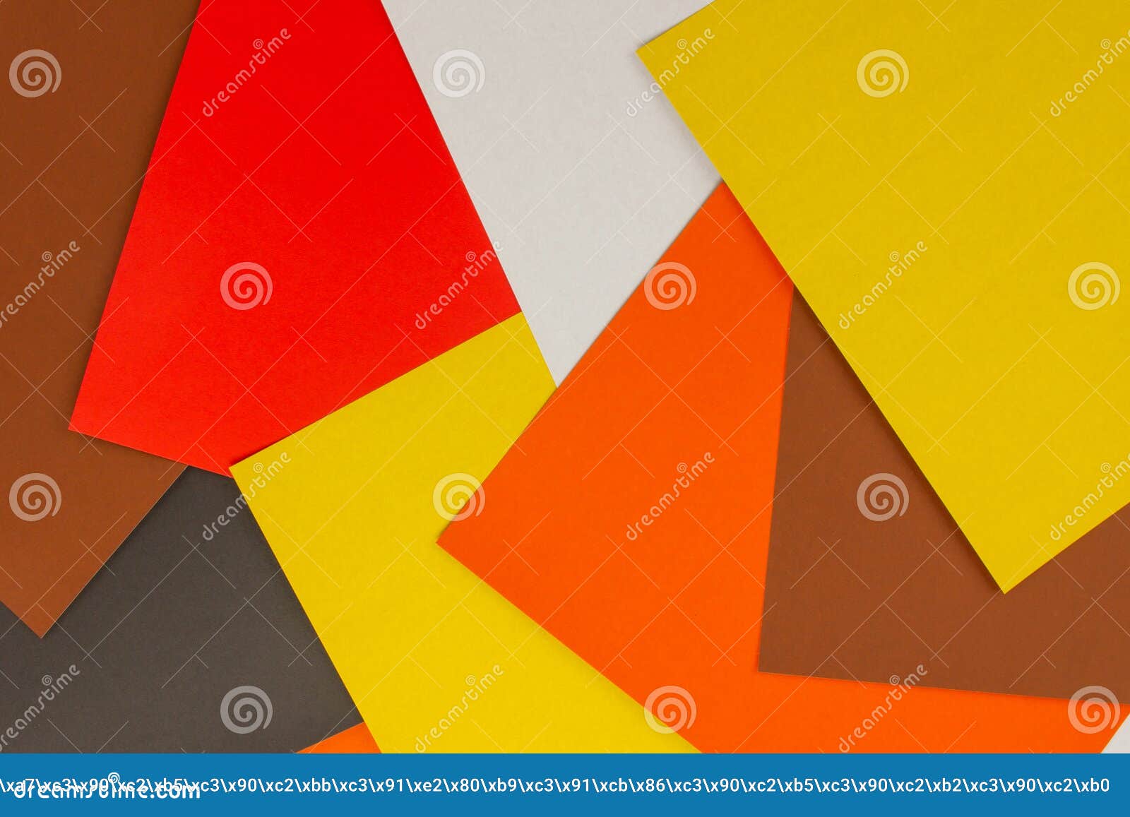 Multi-colored Sheets of Rectangular Paper, Spread Out on a Plane ...