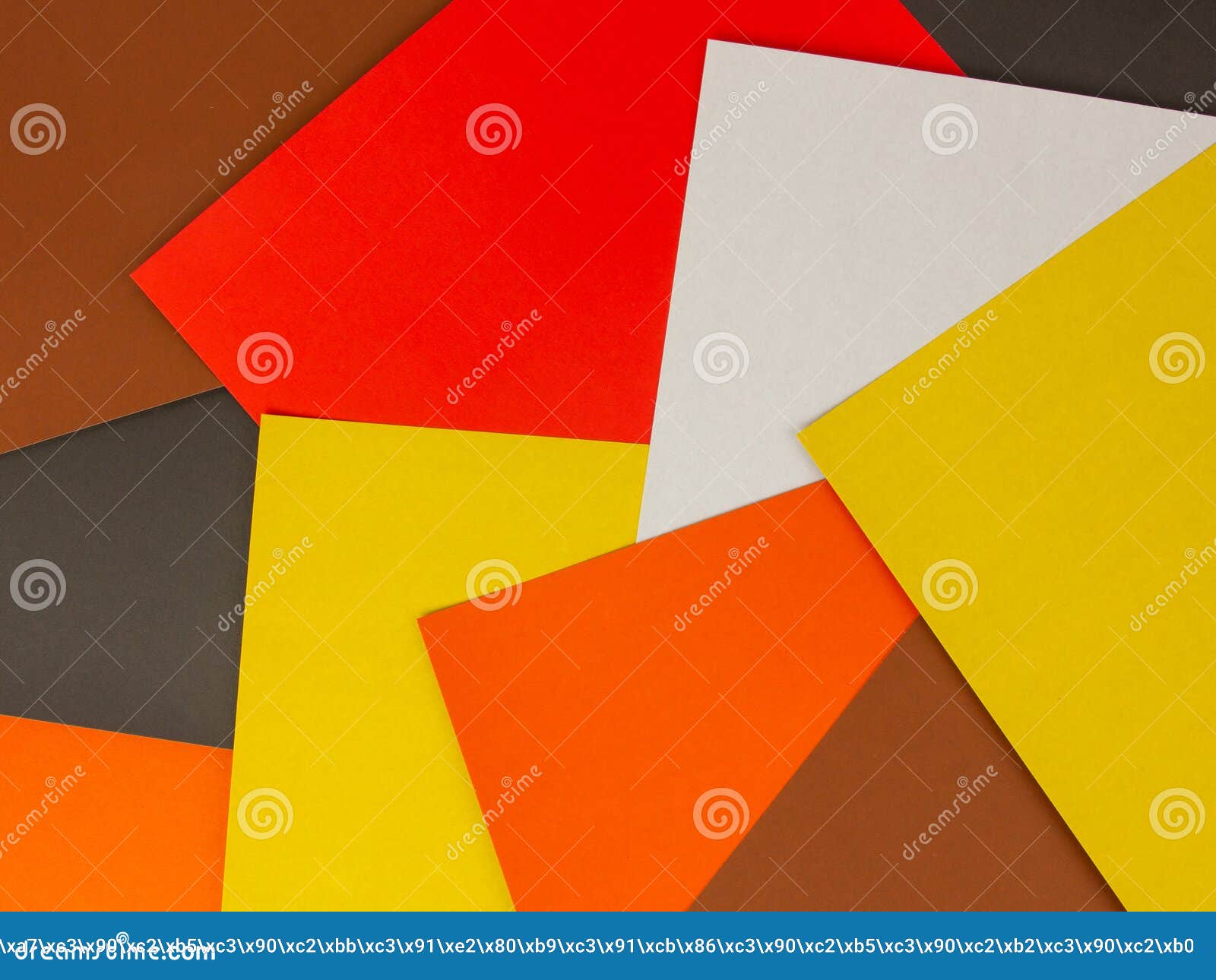 Multi-colored Sheets of Rectangular Paper, Spread Out on a Plane ...