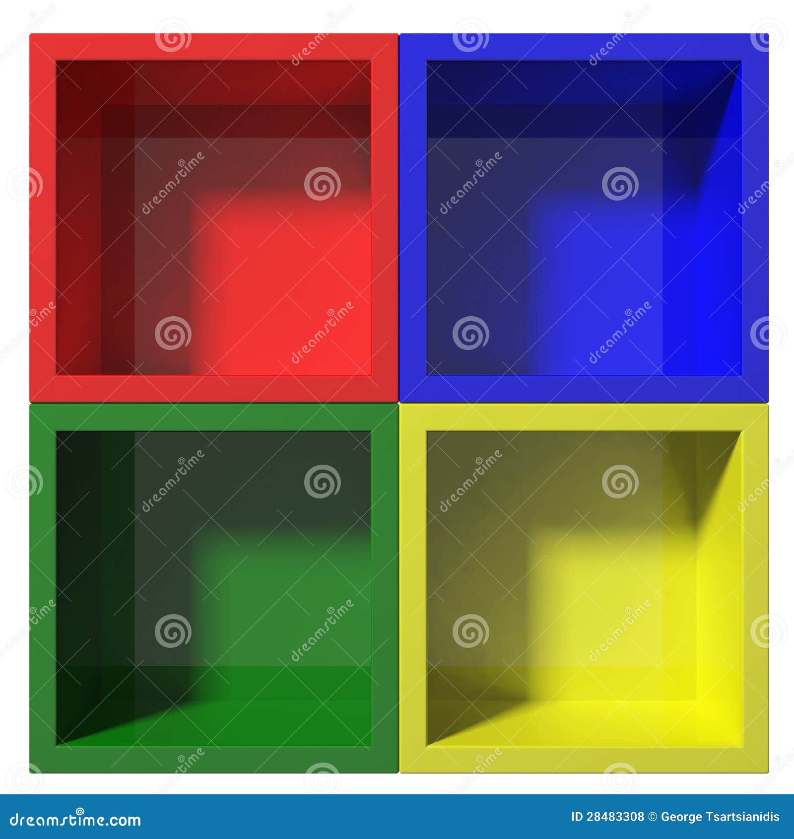 Multi colored shelves stock illustration. Illustration of installation ...