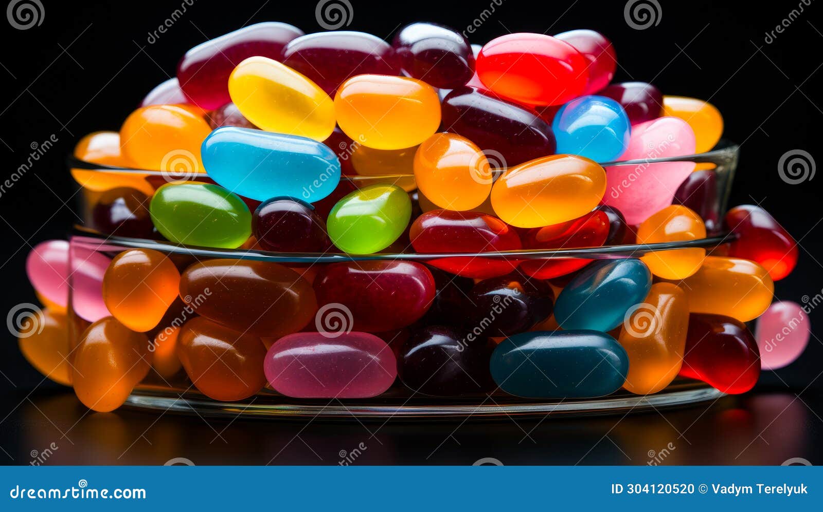 Multi-colored Shiny Gems Sparkling in the Light. a Pile of Bright ...