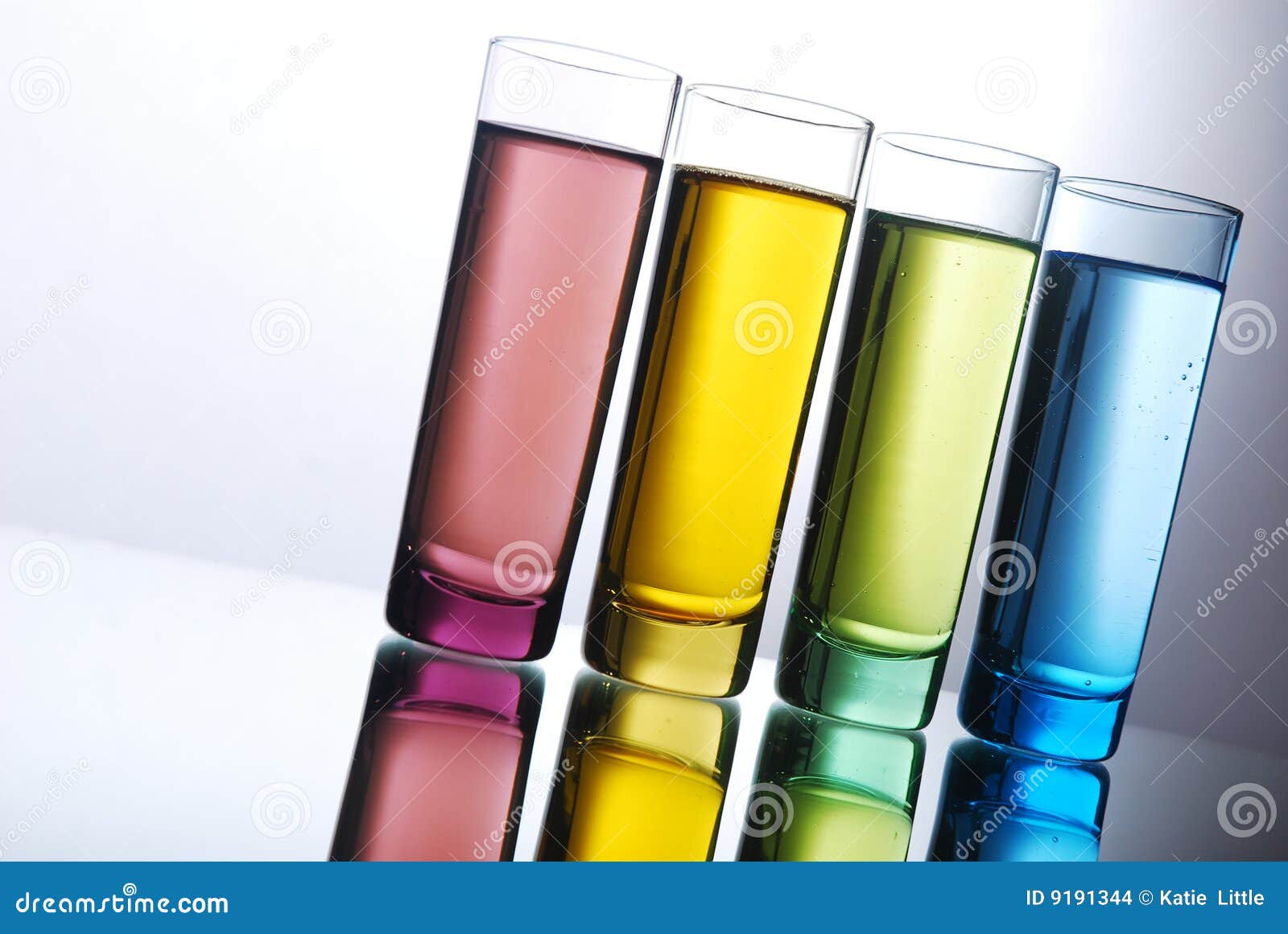 Multi-colored shot glasses stock photo. Image of green - 9191344
