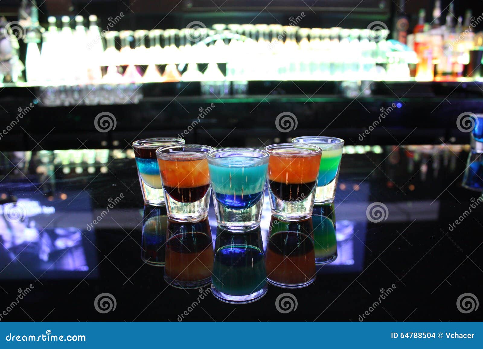 Multi-colored Shot Glasses stock photo. Image of shots - 64788504