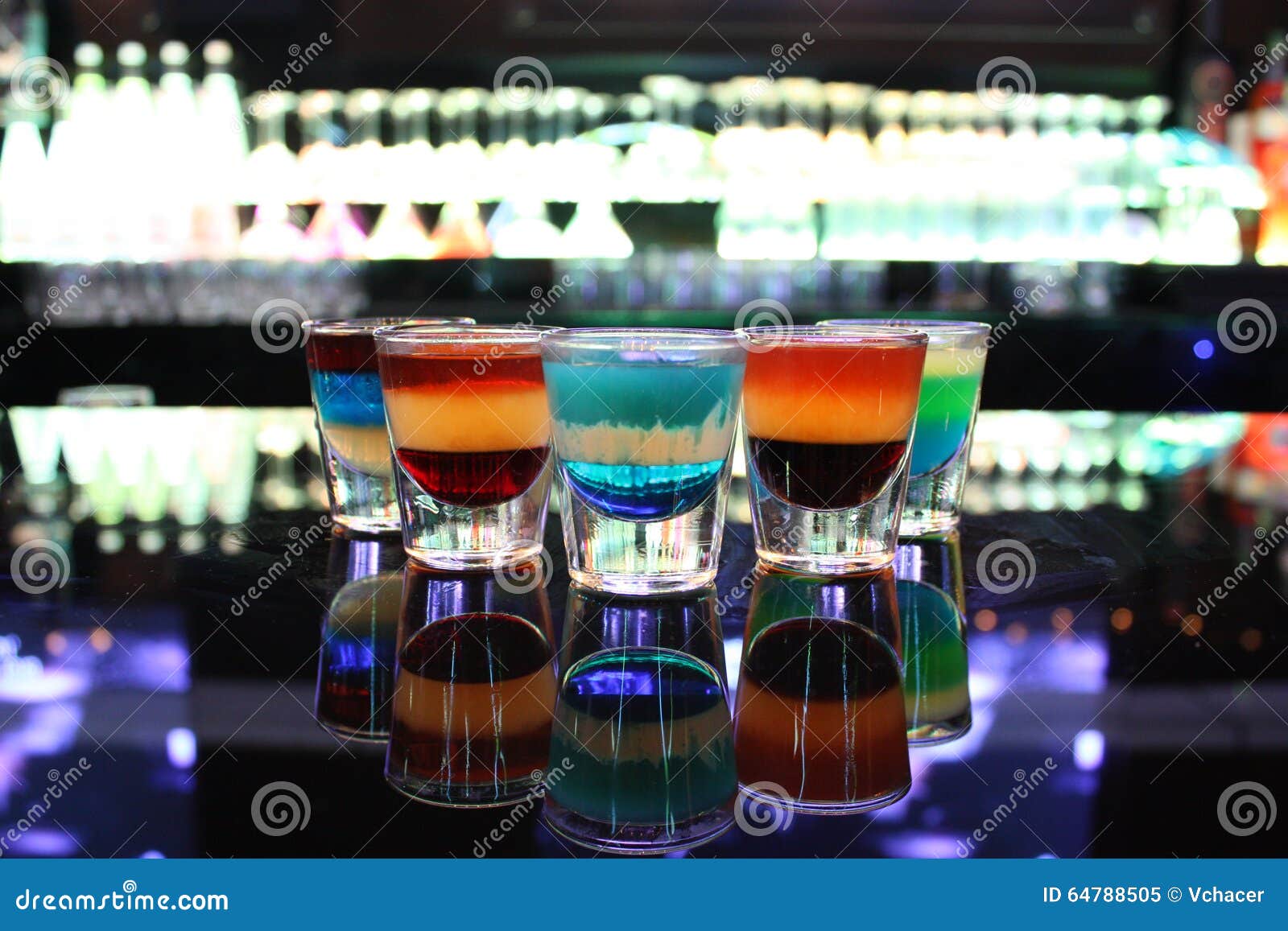 Multi-colored Shot Glasses stock image. Image of country - 64788505