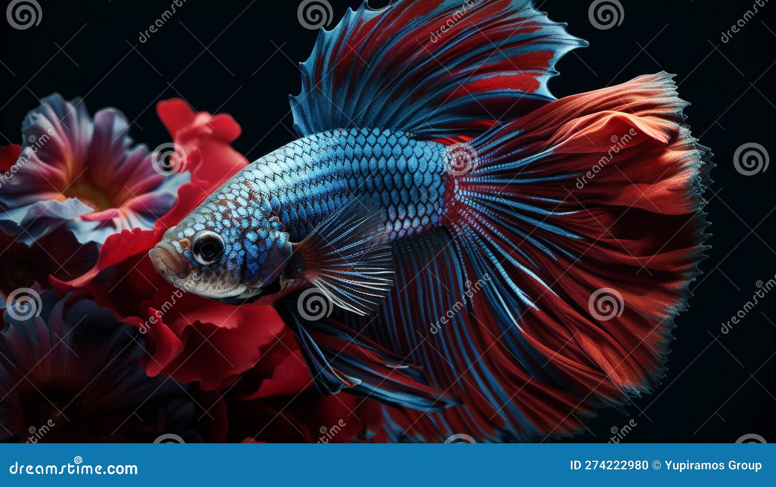 Multi Colored Siamese Fighting Fish Display Underwater Elegance ...