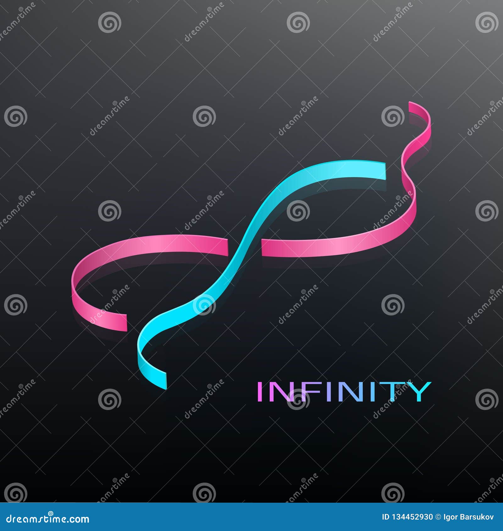 Multi-colored Sign Infinity Stock Vector - Illustration of dark, light ...