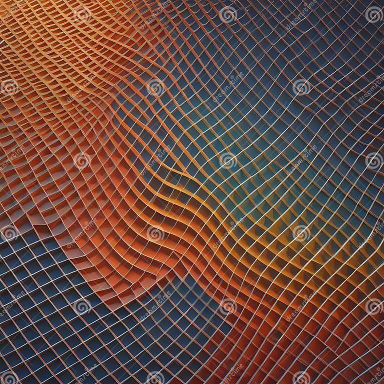 Multi Colored Sine Waves in Geometric Grid Pattern - Generated by Ai ...