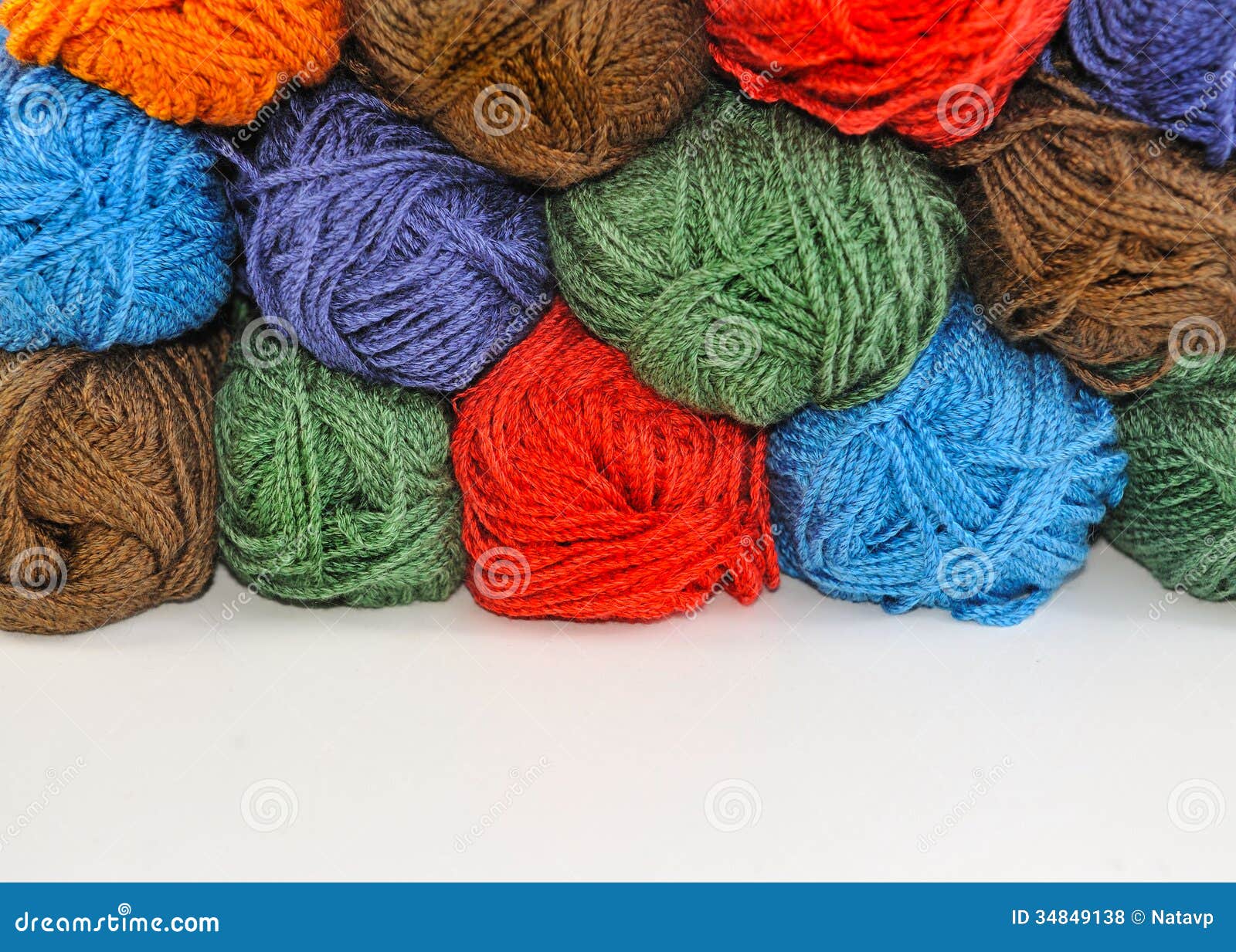 Multi-colored Skeins of Yarn for Knitting. Stock Photo - Image of ...