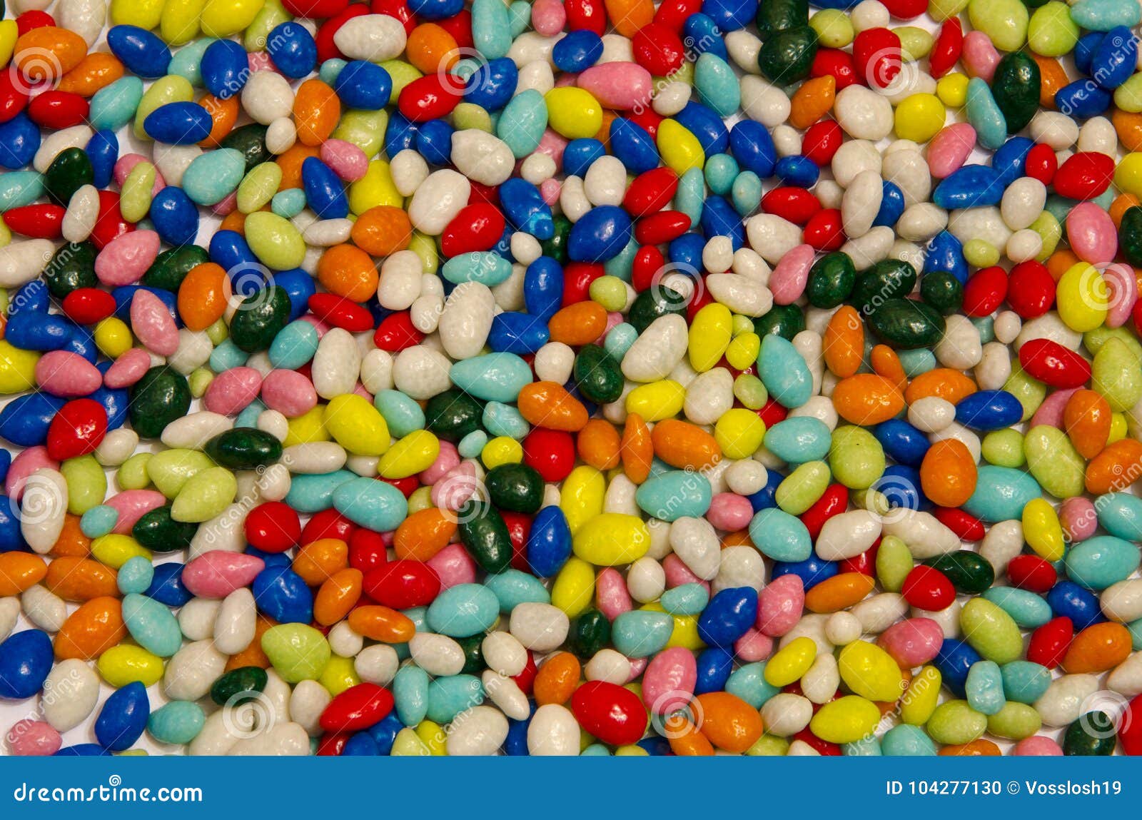 Multi-colored Small Sweets. Stock Photo - Image of white, scattered ...